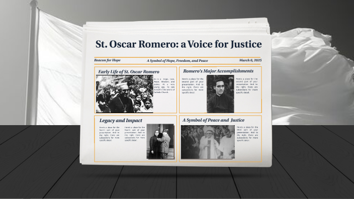 Sweden T. - Unit 1: Wavin' Flag/Hero Assignment (St. Oscar Romero) by ...