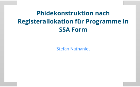 Static Single Assignment form by stefan nathaniel on Prezi