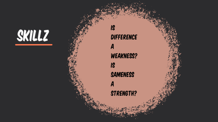 Is difference a weakness? Is sameness a strength? by Skills Skills on Prezi