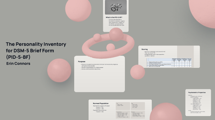 The Personality Inventory for DSM-5 Brief Form (PID-5-BF) by Erin C on ...