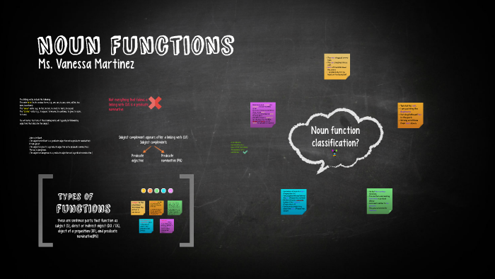 Noun Functions by Vanessa Martinez on Prezi