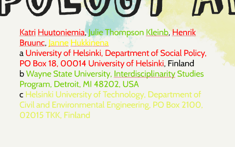 interdisciplinarity by Nelson Lesmo on Prezi