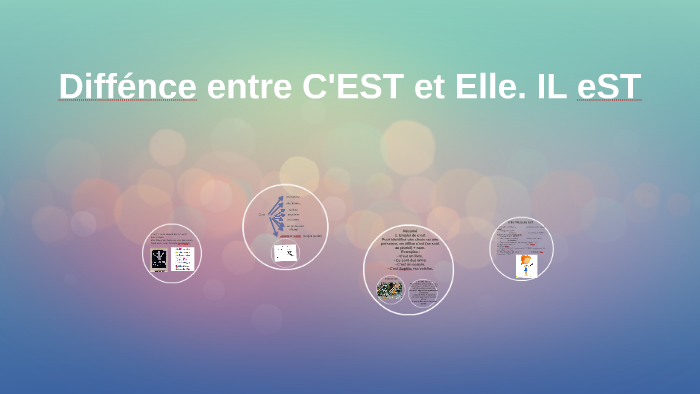 Différence entre C'est et Elle, il est by Département Français on Prezi