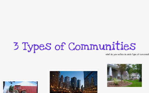 Types of Communities by Katie Meyering on Prezi