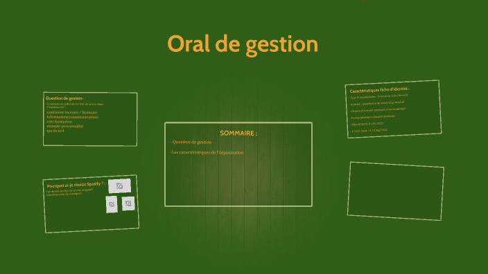 Oral de gestion by r'"g rgergrehge on Prezi