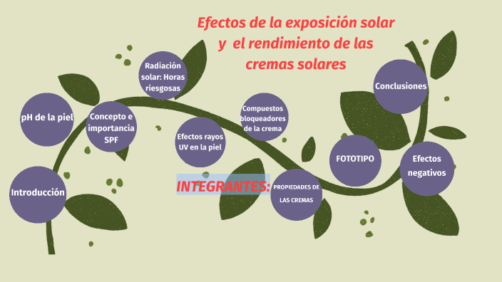 Efectos de la exposición solar y el rendimiento de las cremas solares ...