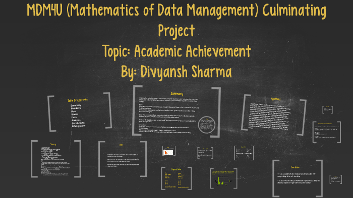 MDM4U (Mathematics of Data Management) Culminating Project by Divyansh ...