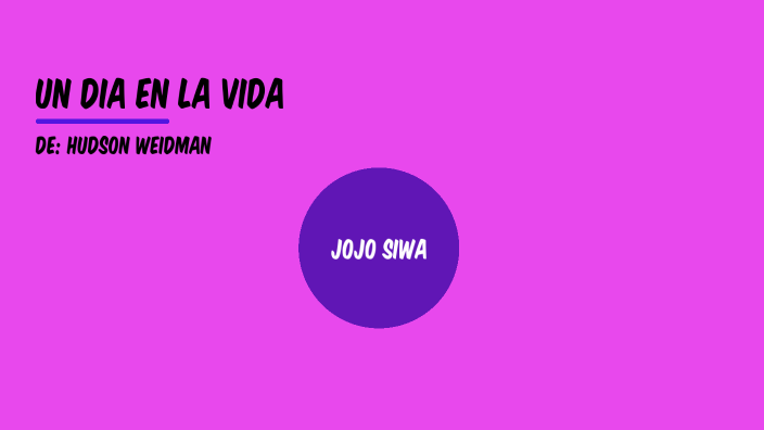 Daily Routine of Jojo Siwa by Hudson Weidman on Prezi