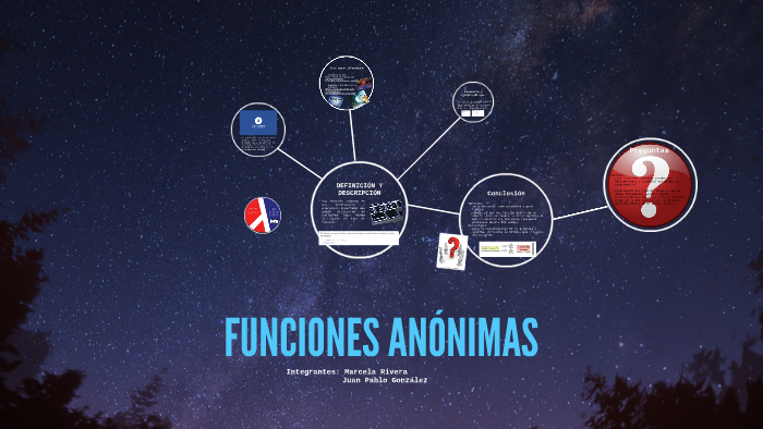 FUNCIONES ANÓNIMAS by Juan Pablo Gonzalez Opazo
