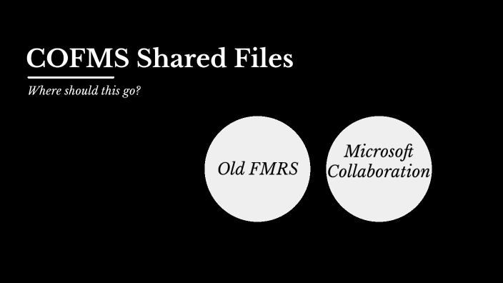 COFMS Shared Files Management by Barry Kleckler on Prezi