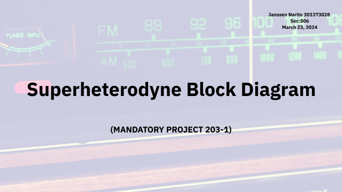 Superheterodyne Block Diagram by Janssen Narito on Prezi