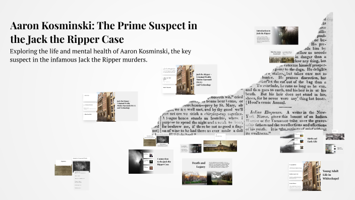 Aaron Kosminski: The Prime Suspect in the Jack the Ripper Case by ...