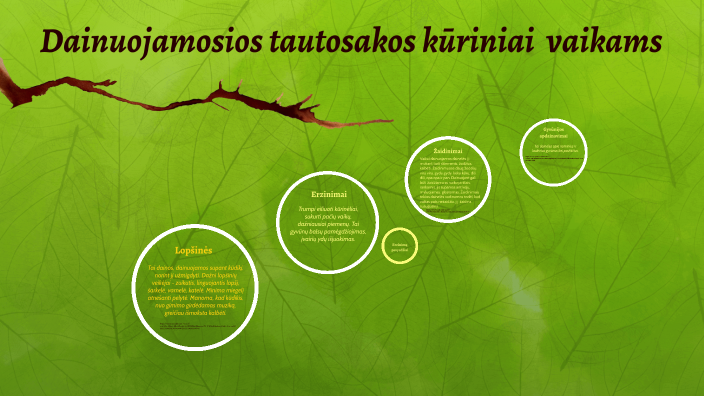 Dainuojamoji tautosaka vaikams by Asta Samoškienė on Prezi
