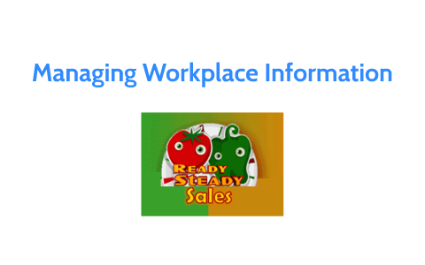Workplace Information Management Year 12 Training Resource by Grace ...