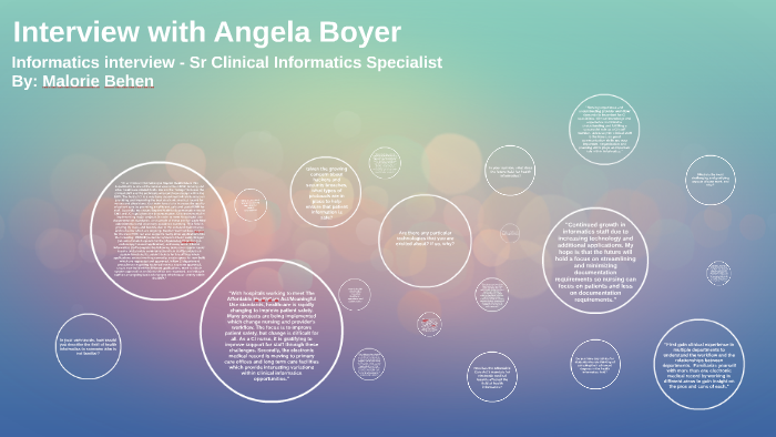 Interview with Angela Boyer by Malorie Behen on Prezi