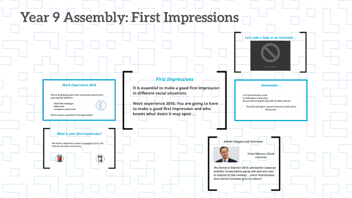 Year 9 Assembly: First Impression by D Colgate on Prezi