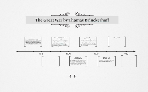 The Great War by Thomas Brinckerhoff on Prezi