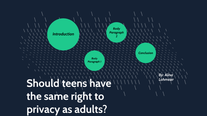 Should teens have the same right to privacy as adults? by Alina ...