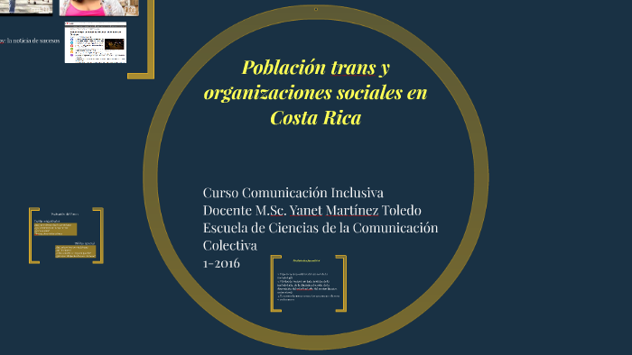 Población Trans Y Organizaciones Sociales En Costa Rica By Yanet Martinez