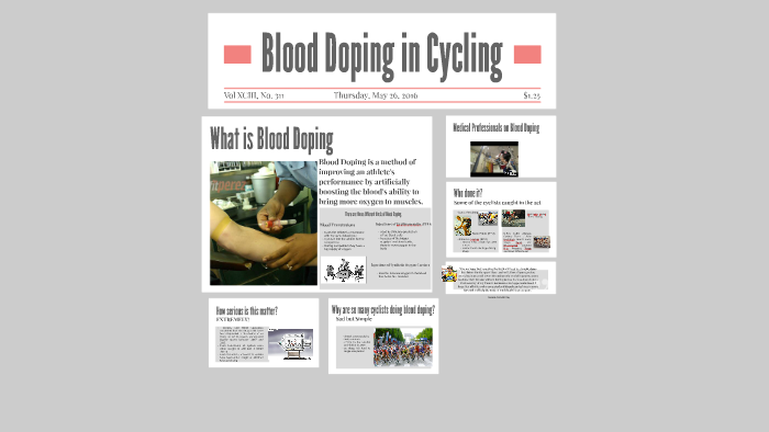 Blood Doping in Cycling by Grace Beaman on Prezi