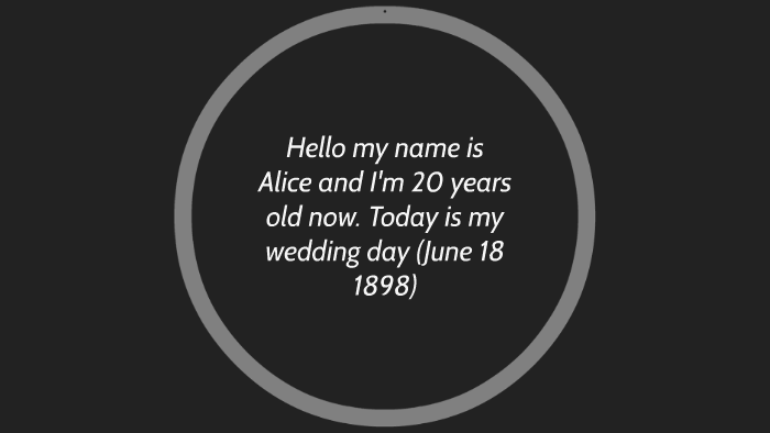 Hello my name is Alice and i'm 20 years old now. Today is my by jasmine ...