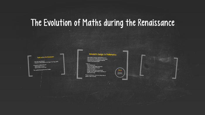 The Evolution of Maths during the Renaissance by Tarek Bilanli