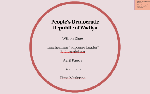 People's Democratic Republic of Wadiya by on Prezi