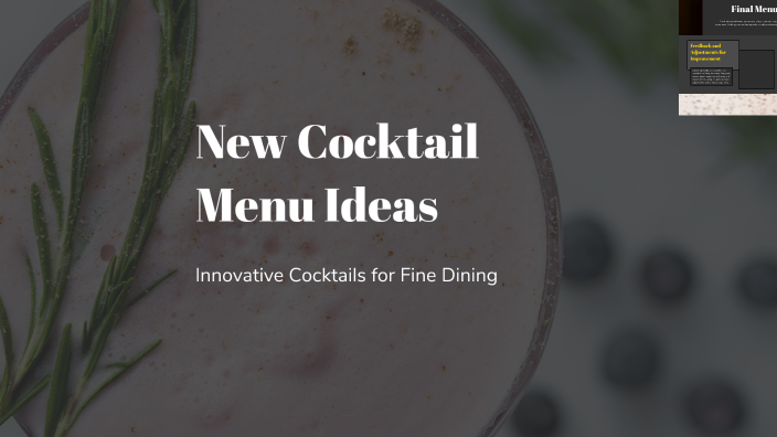 New Cocktail Menu Ideas by Philly Wags on Prezi