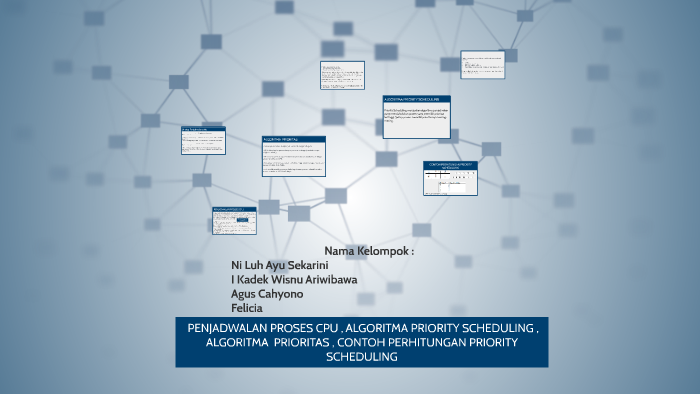 PENJADWALAN PROSES CPU , ALGORITMA PRIORITY SCHEDULING , ALG by Lian Hwa Karini on Prezi