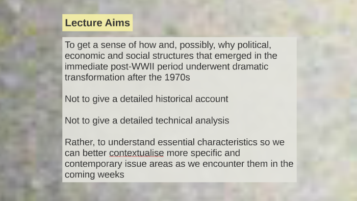 POLI20711: AFTER THE 1970s: "NEOLIBERAL" GLOBALISATION by Greig ...