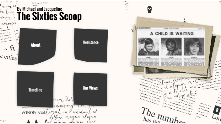 sixties scoop presentation by michael chang on Prezi