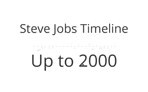 Steve Jobs Timeline by Kevin Leithauser