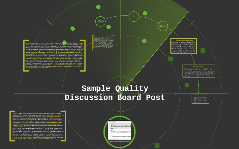 Sample Quality Discussion Board Post by Russell Pearson on Prezi