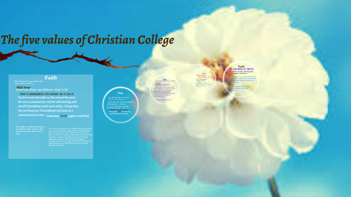 The five values of Christian College by Anastacia Wood on Prezi