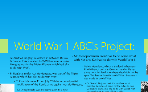 World War 1 ABC's Project: by Kerri Champion on Prezi