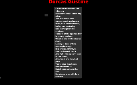 Dorcas Gustine by grace graves on Prezi