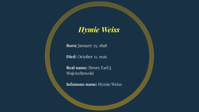 Hymie Weiss by Lauren Clark on Prezi