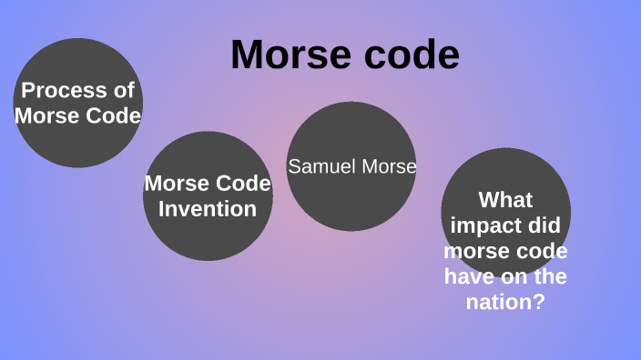 Morse Code by Josie Livingston on Prezi