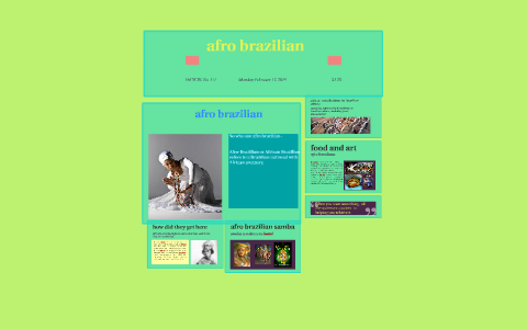 AFRO BRAZILIAN by amani howard on Prezi