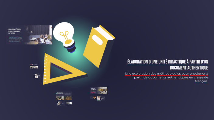 Élaboration d'une Unité Didactique à partir d'un Document Authentique ...