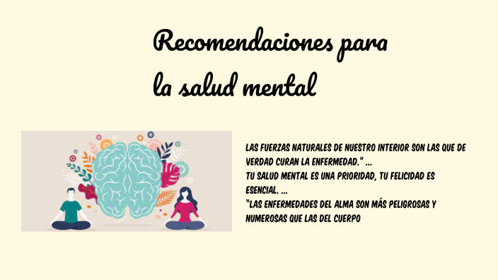 Recomendaciones sobre la salud mental by nicole alexandra antoniopuma ...