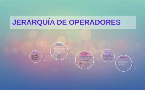 JERARQUÍA DE OPERADORES by Laura Loaiza on Prezi