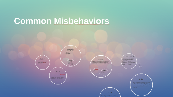Common Misbehaviors by Rachelle Shaw on Prezi