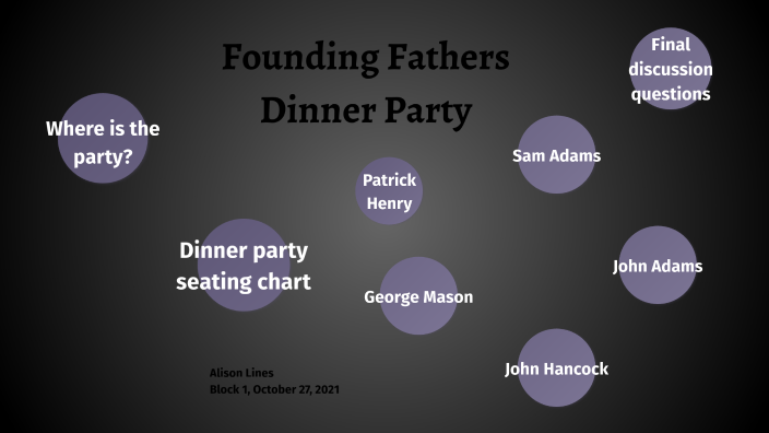 founding fathers dinner party by Alison Lines on Prezi