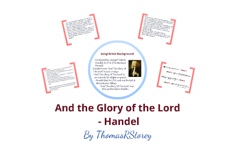 And The Glory Of The Lord - Handel - GCSE Revision Notes by Thomas ...