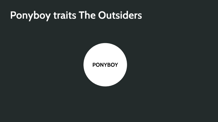Ponyboy character traits by jack Maloney on Prezi