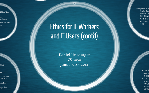 Ethics for IT Workers and IT Users (cont'd) by Daniel Lineberger on Prezi