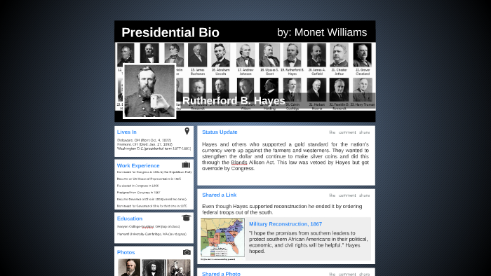 Presidential Bio by on Prezi