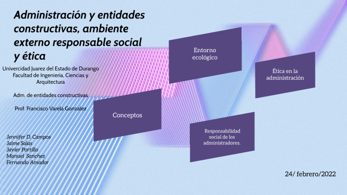 administracion y entidades constructivas, ambiente externo responsable ...