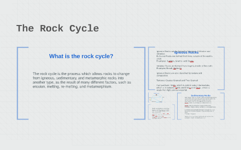 Rock cycle 8th grade by Luke Salzsieder on Prezi